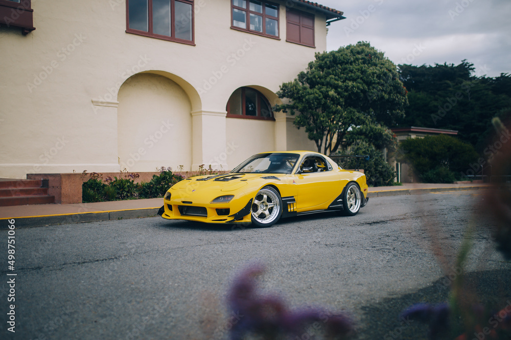 Los-Angeles, USA - June 2021: old retro classic japan sports car Mazda ...