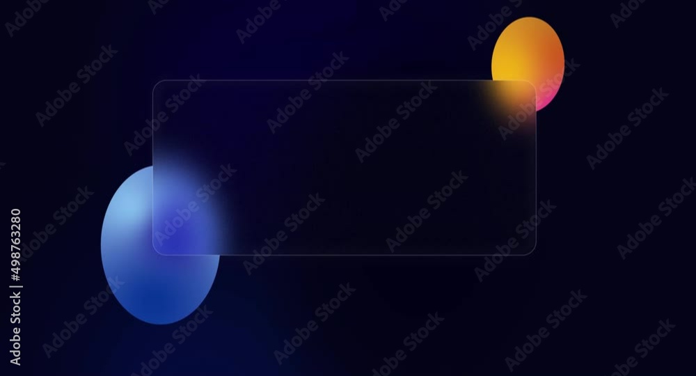 Glassmorphism. Abstract creative animated background.. Design template ...