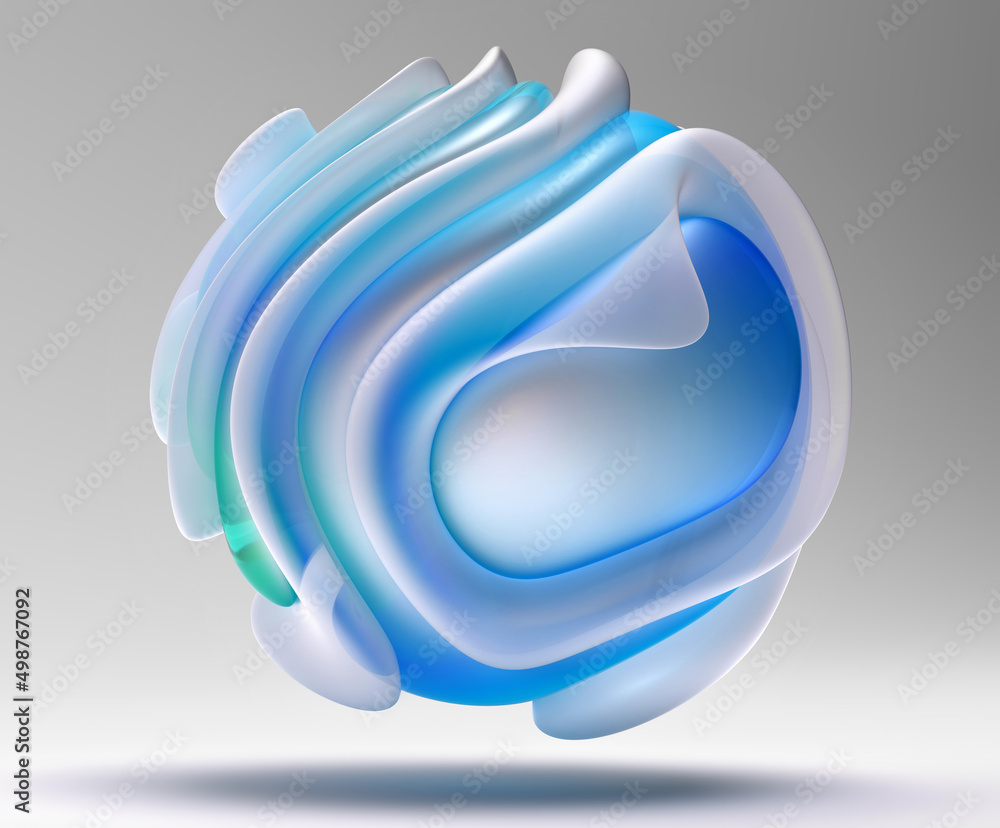 ภาพประกอบสต็อก 3d render of abstract art of surreal flying 3d alien ...