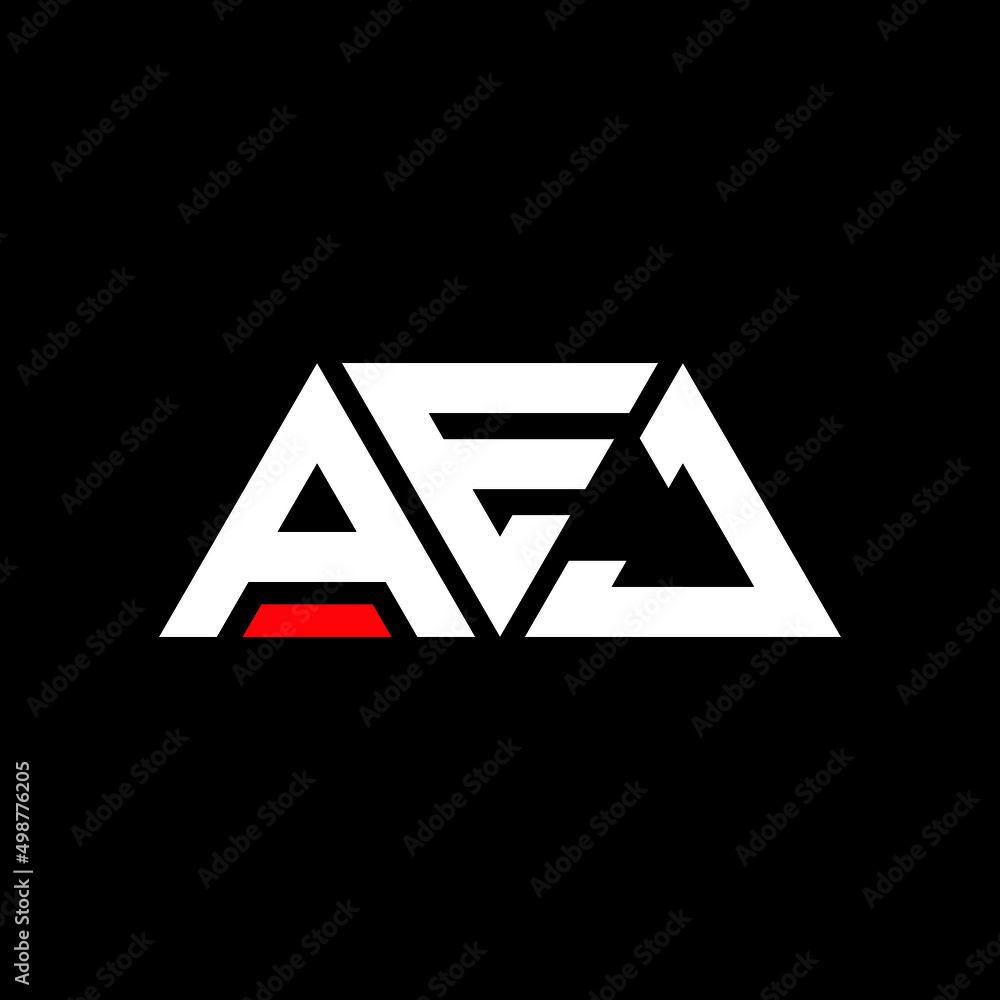 AEJ letter logo design with polygon shape. AEJ polygon and cube shape ...