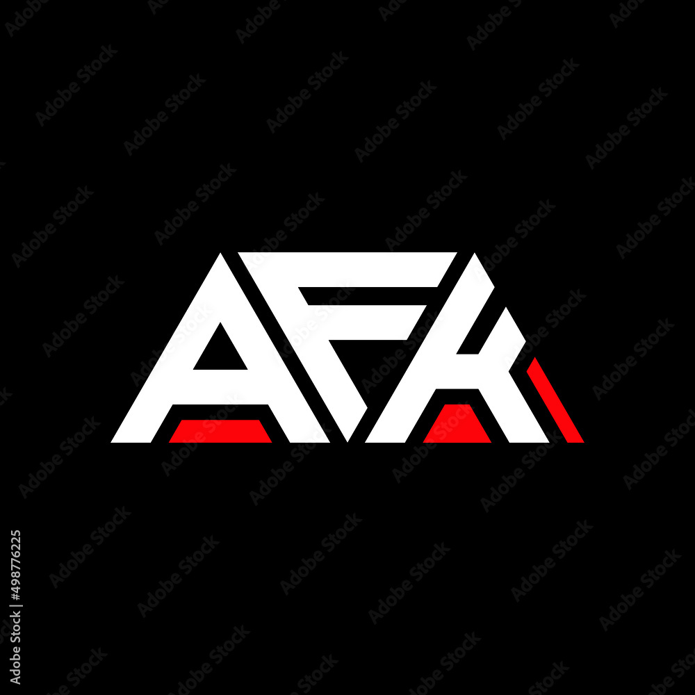 AFK letter logo design with polygon shape. AFK polygon and cube shape ...