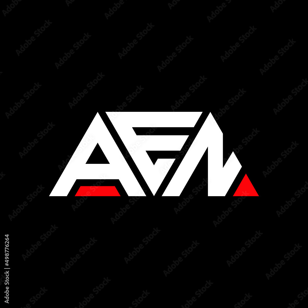 AEN letter logo design with polygon shape. AEN polygon and cube shape ...