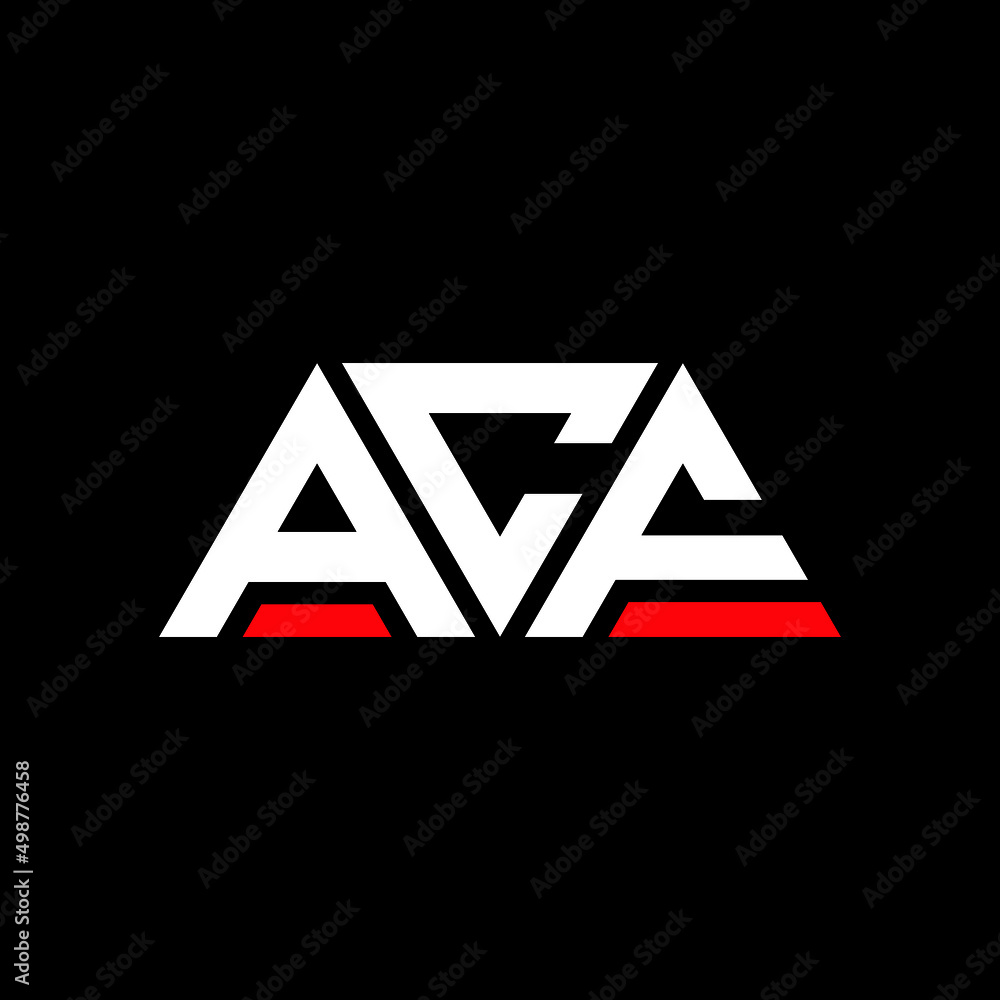 ACF letter logo design with polygon shape. ACF polygon and cube shape ...
