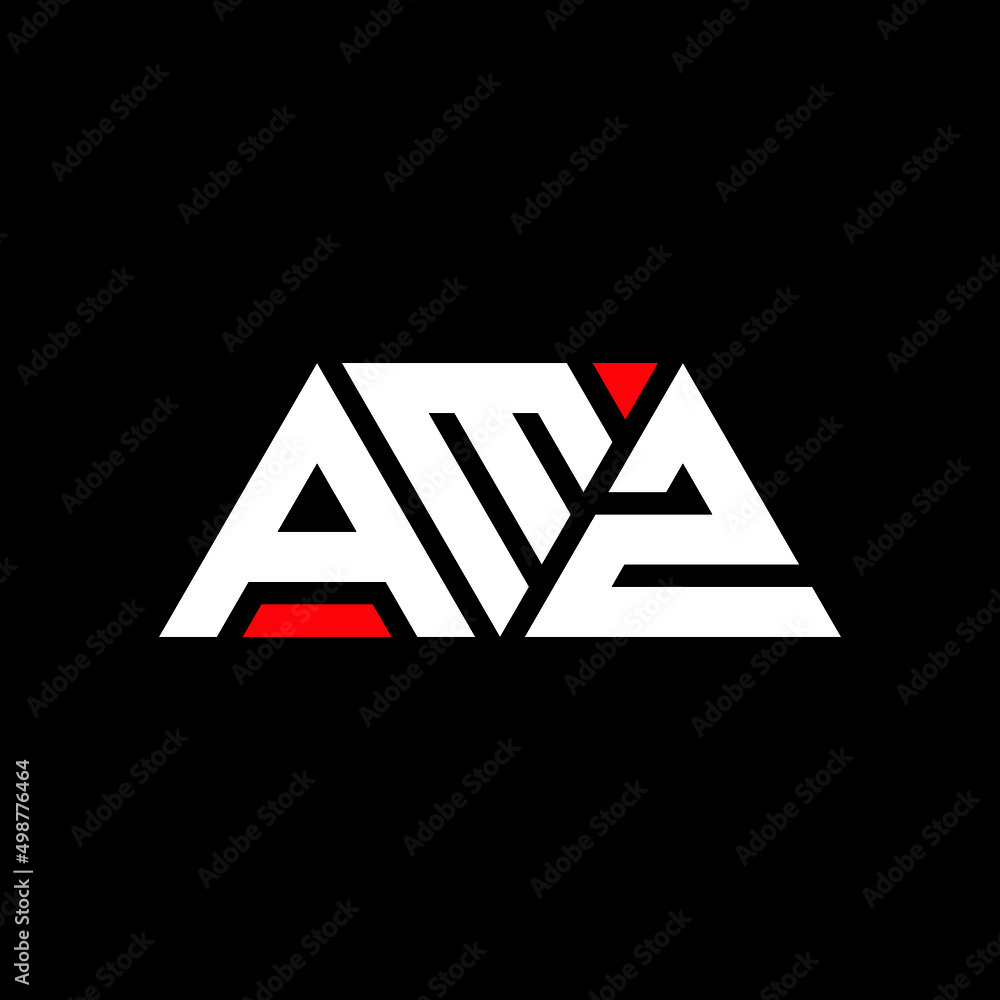 AMZ letter logo design with polygon shape. AMZ polygon and cube shape ...