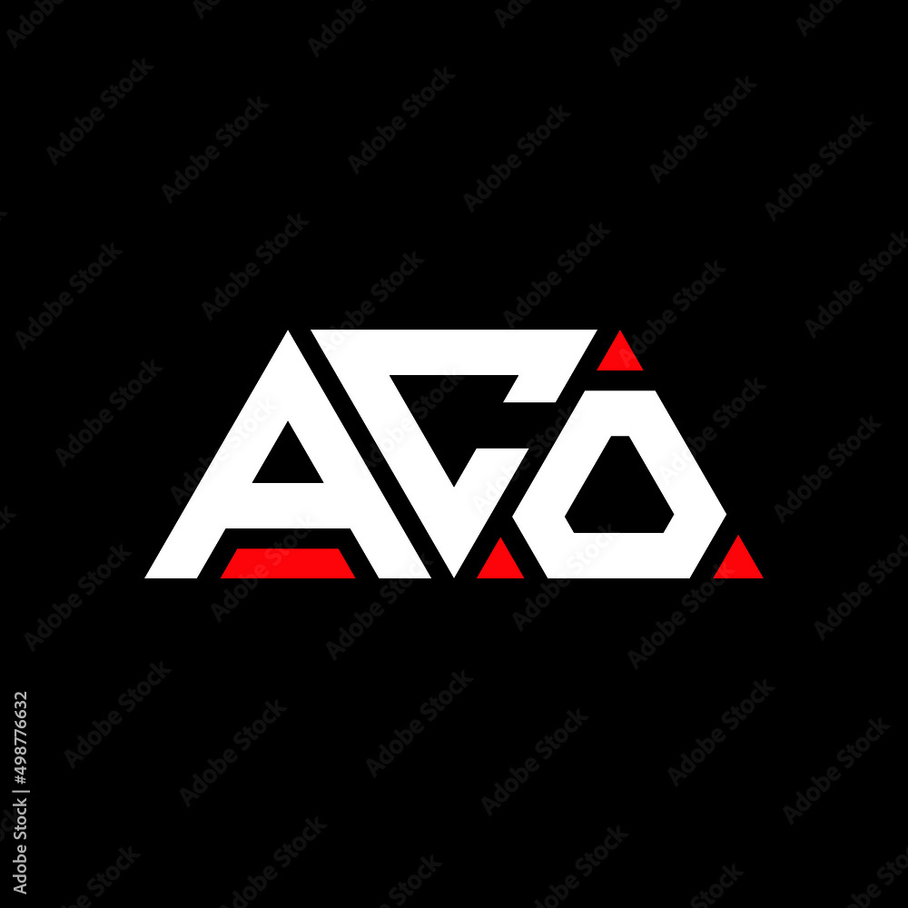 ACO letter logo design with polygon shape. ACO polygon and cube shape ...