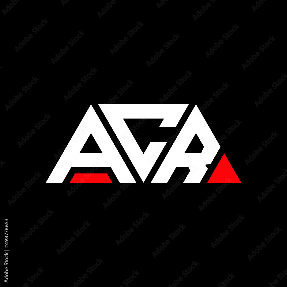 ACR letter logo design with polygon shape. ACR polygon and cube shape ...
