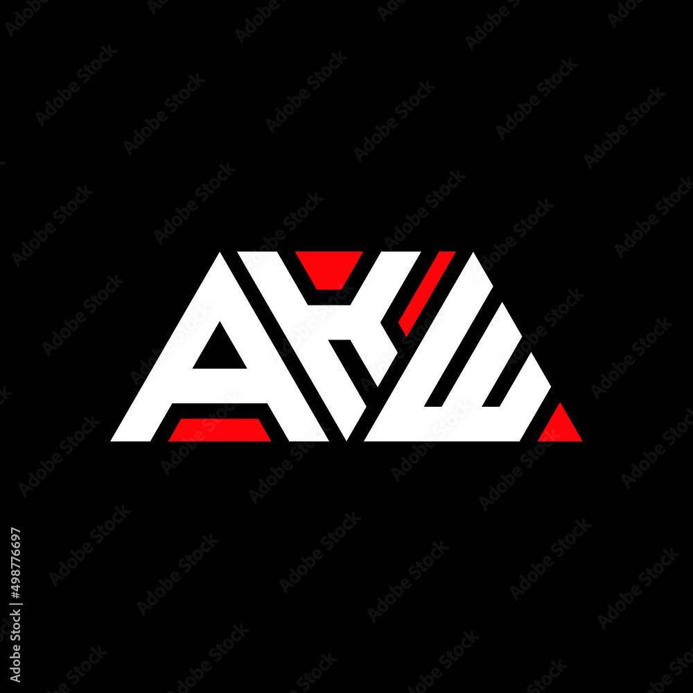 AKW letter logo design with polygon shape. AKW polygon and cube shape ...
