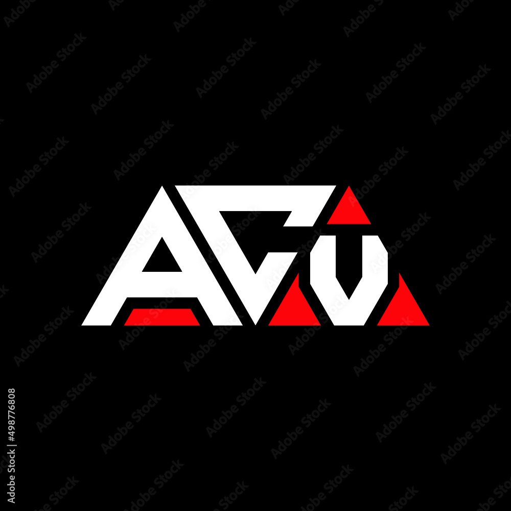 ACV letter logo design with polygon shape. ACV polygon and cube shape ...