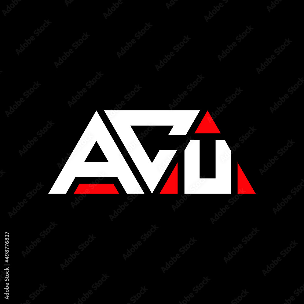 ACU letter logo design with polygon shape. ACU polygon and cube shape ...