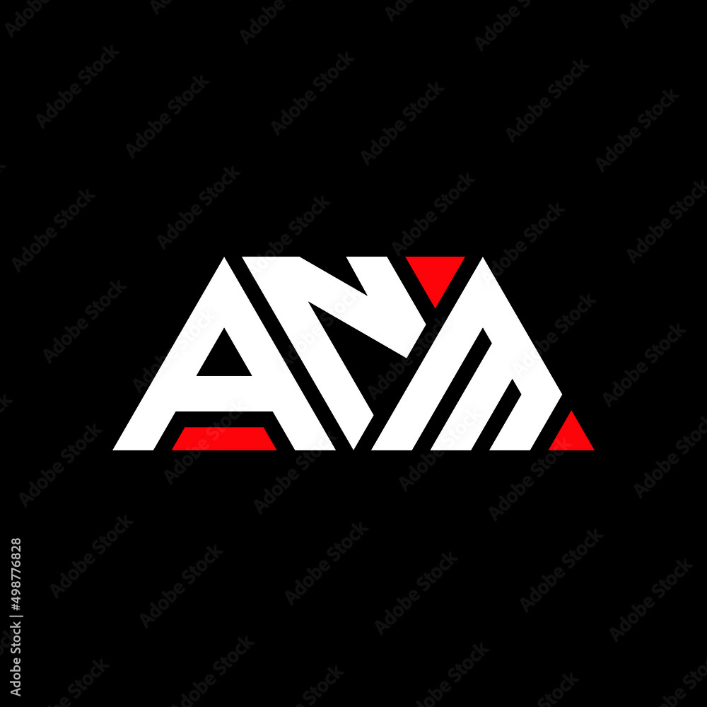ANM letter logo design with polygon shape. ANM polygon and cube shape ...