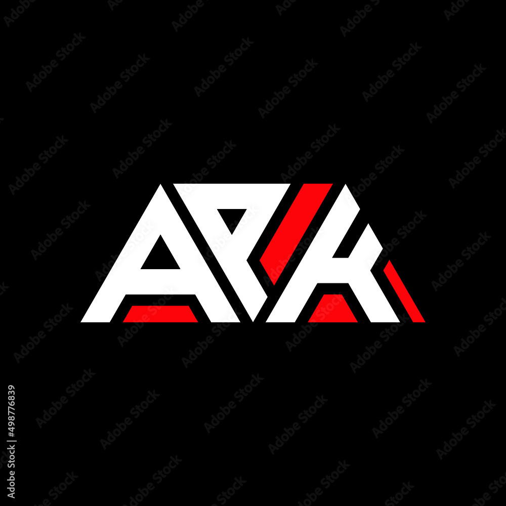 APK letter logo design with polygon shape. APK polygon and cube shape ...