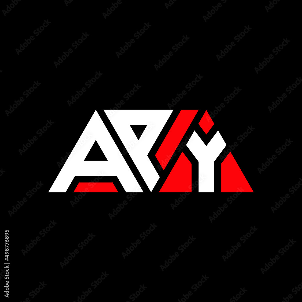 APY letter logo design with polygon shape. APY polygon and cube shape ...