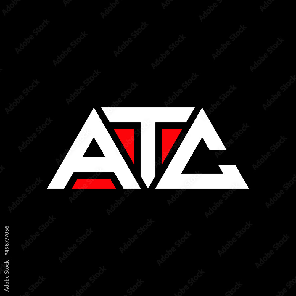 ATC letter logo design with polygon shape. ATC polygon and cube shape ...