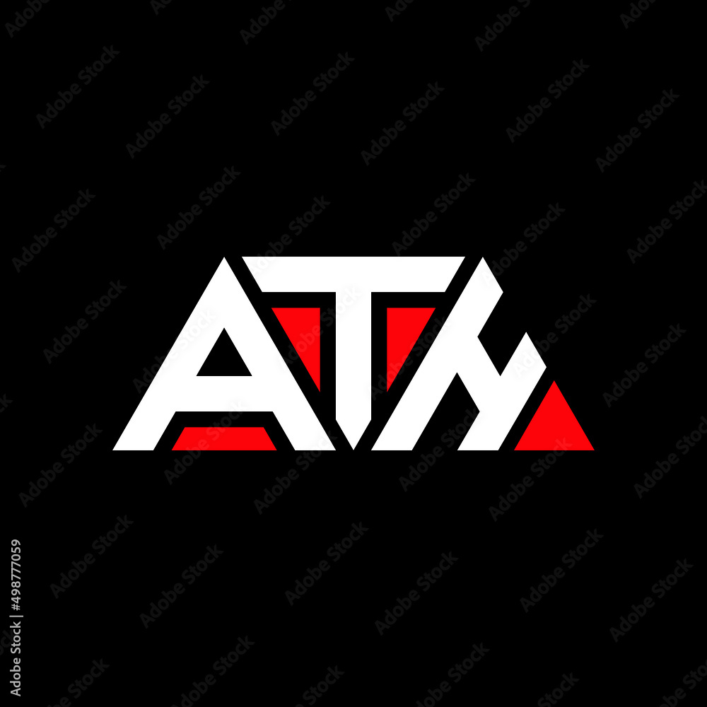 ATH letter logo design with polygon shape. ATH polygon and cube shape ...