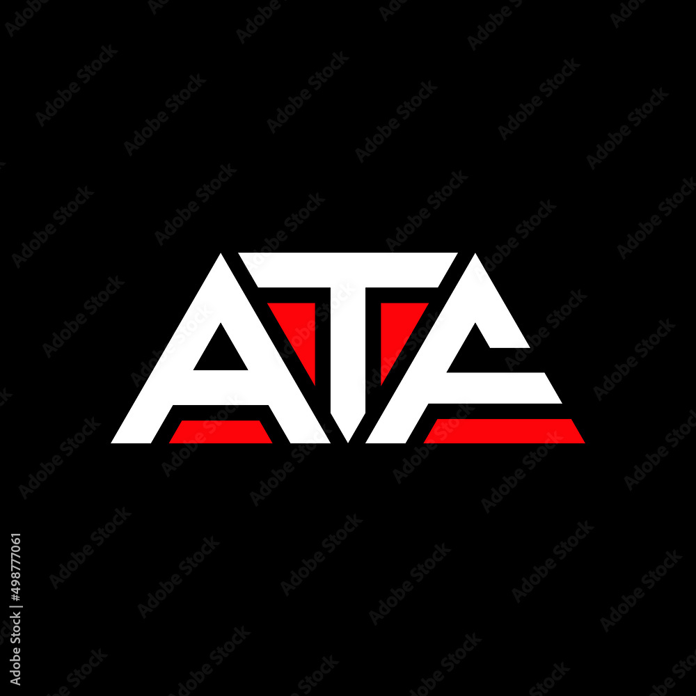 ATF letter logo design with polygon shape. ATF polygon and cube shape ...