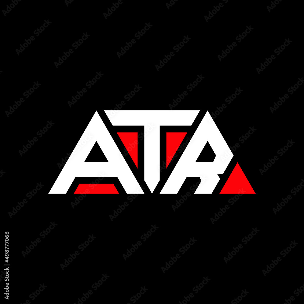 ATR letter logo design with polygon shape. ATR polygon and cube shape ...