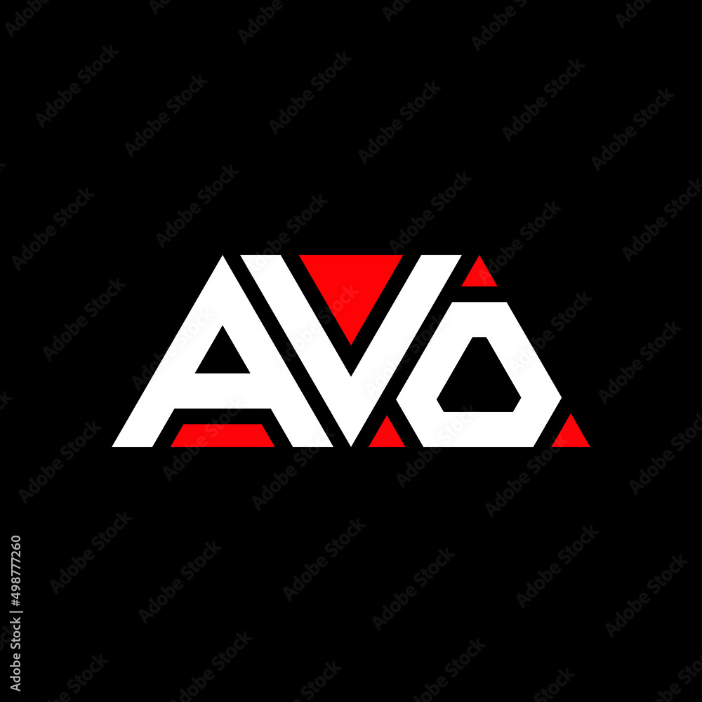 AVO letter logo design with polygon shape. AVO polygon and cube shape ...