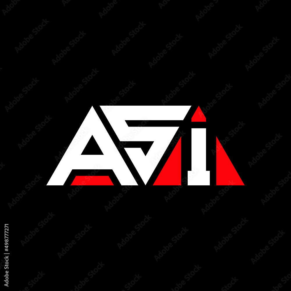 ASI letter logo design with polygon shape. ASI polygon and cube shape ...
