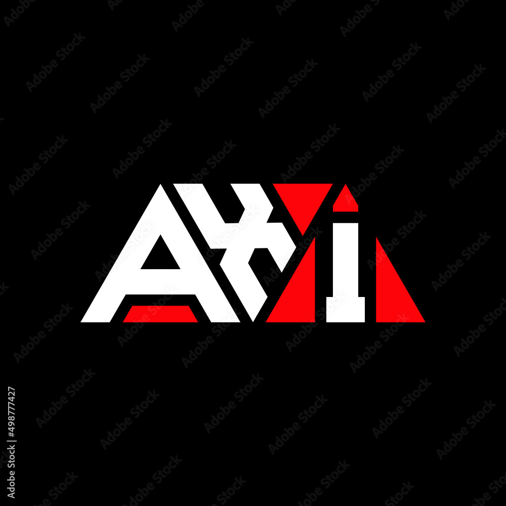 AXI letter logo design with polygon shape. AXI polygon and cube shape ...