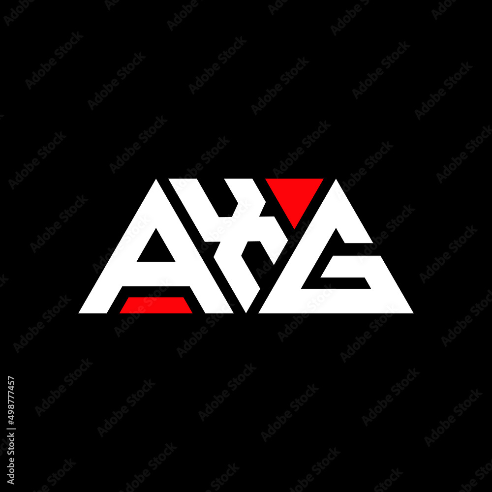 AXG letter logo design with polygon shape. AXG polygon and cube shape ...