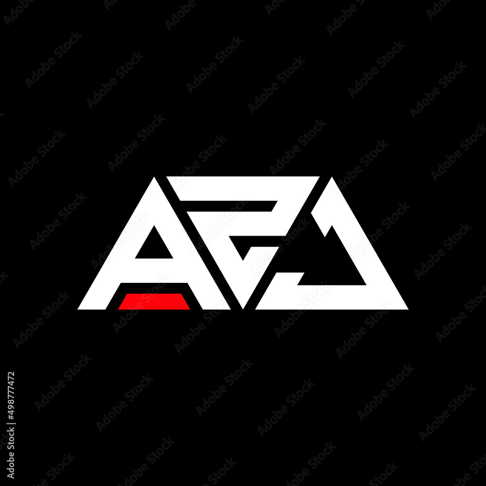 AZJ letter logo design with polygon shape. AZJ polygon and cube shape ...