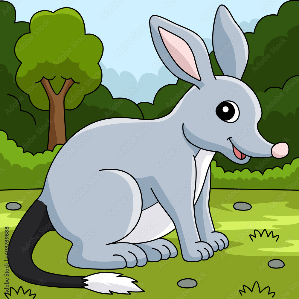 Bilby Animal Colored Cartoon Illustration Stock Vector | Adobe Stock