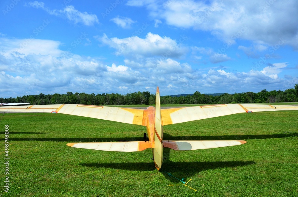Elmira, New York, US-July 14, 2021: Beautiful Gull Wing Glider in ...
