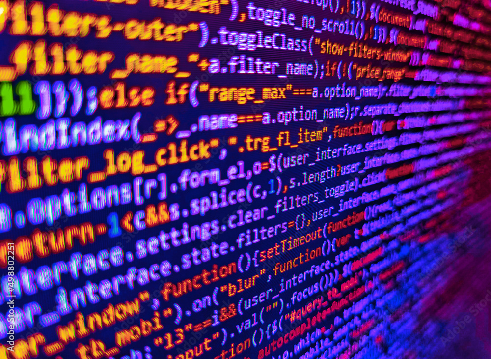 Internet Connection Stream Flow Concept Abstract Computer Script Code Javascript Functions