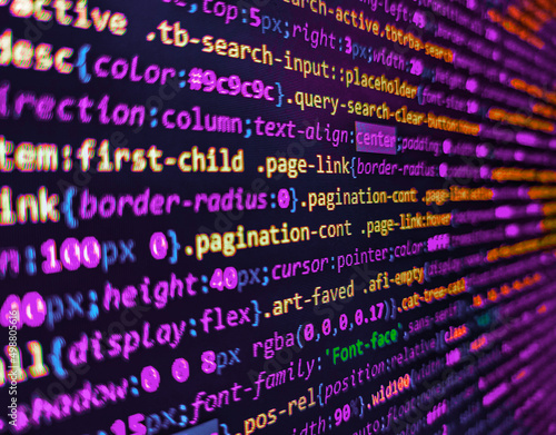 Programming Of Internet Website Programming Code Abstract Screen Of