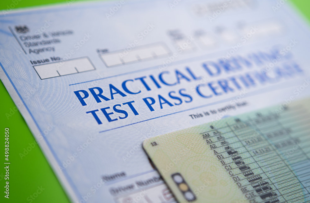 Authentic Practical Driving Test Certificate which is received after ...