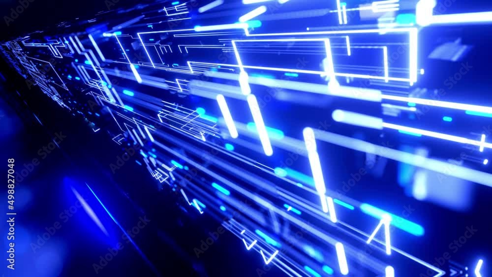 Neon light, sci-fi constructions, mysterious 3d objects and hologram ...