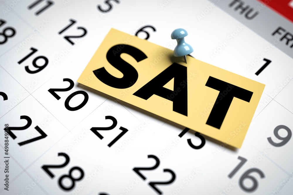 Saturday Calendar Page