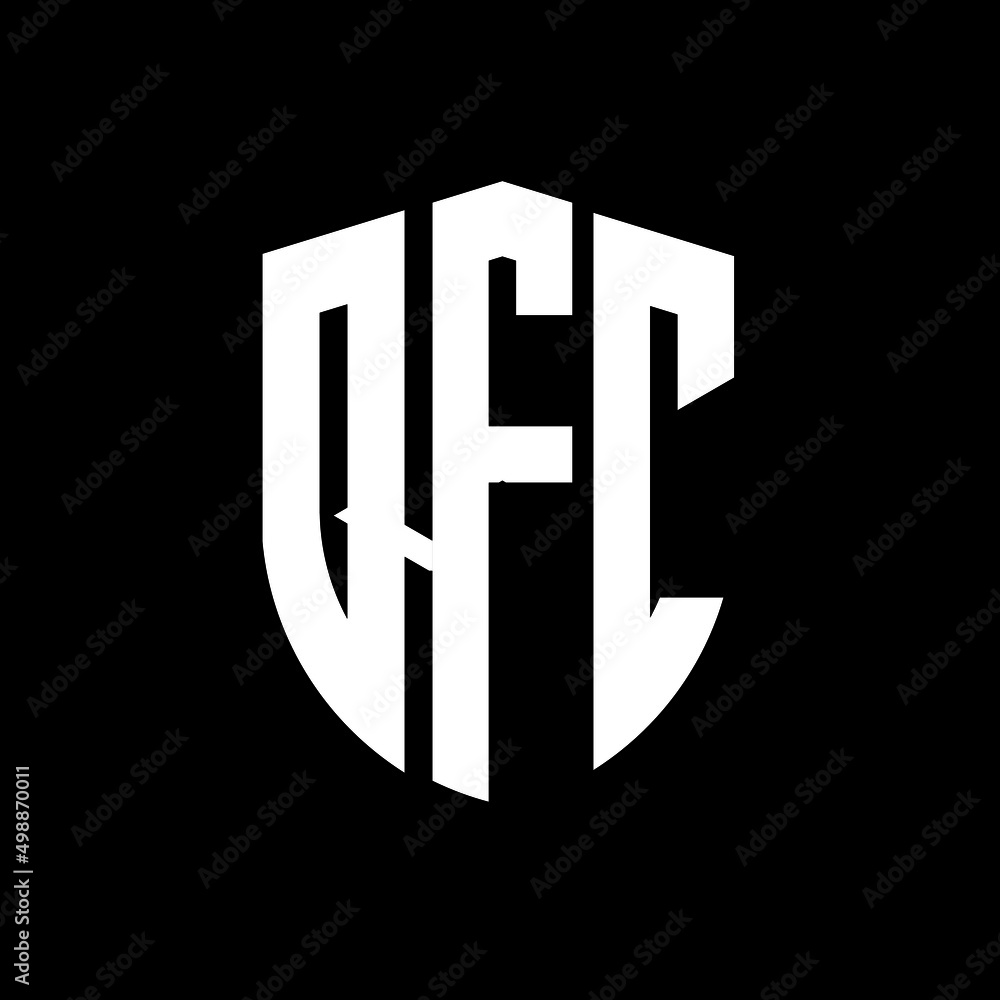 SFC letter logo design. SFC modern letter logo with black background ...