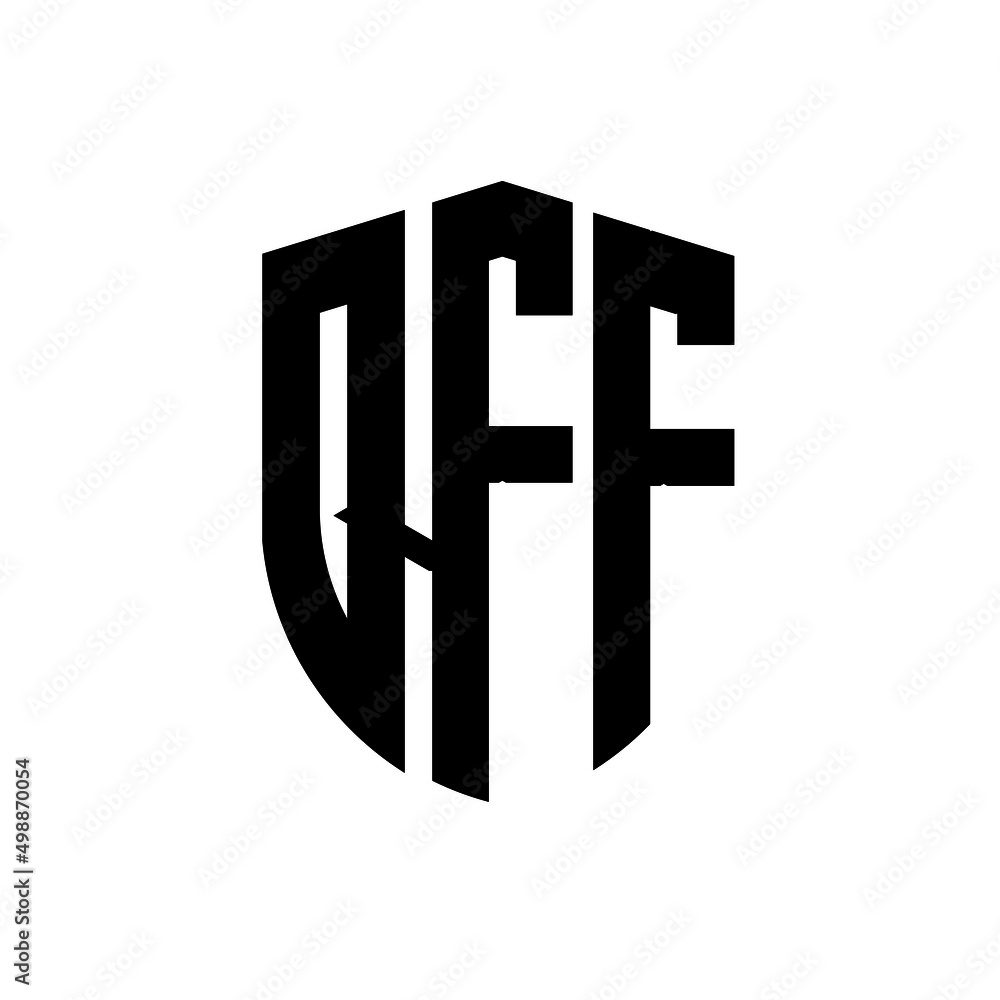 SFF letter logo design. SFF modern letter logo with black background ...