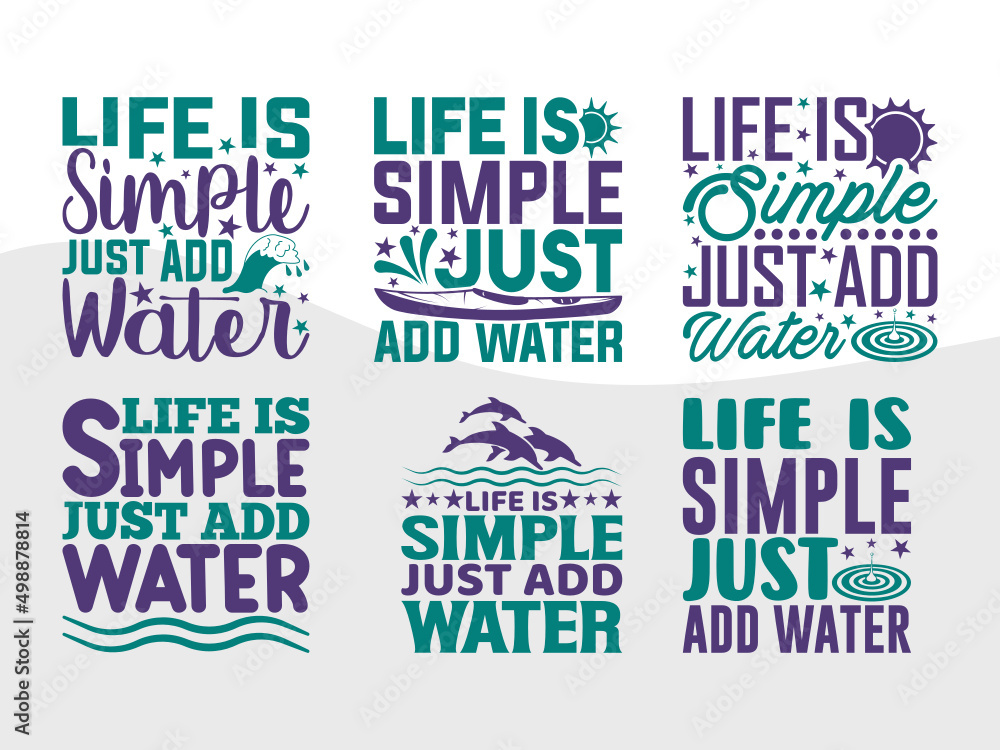 Life Is Simple Just Add Water SVG Bundle, Kayak Svg, Kayak Life Svg ...
