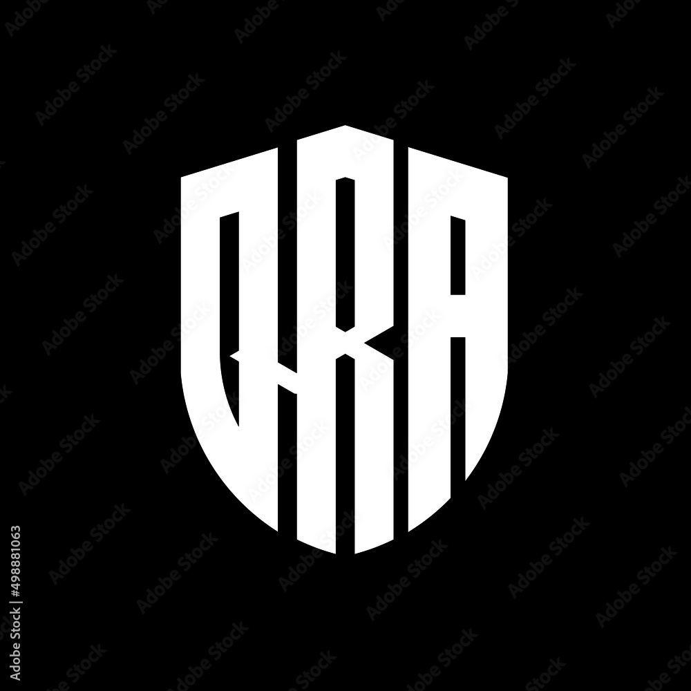 QRA letter logo design. QRA modern letter logo with black background ...