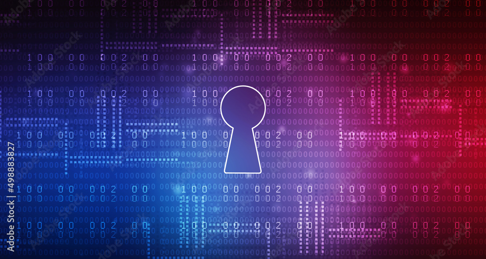 2d illustration technology cyber security Stock Illustration | Adobe Stock