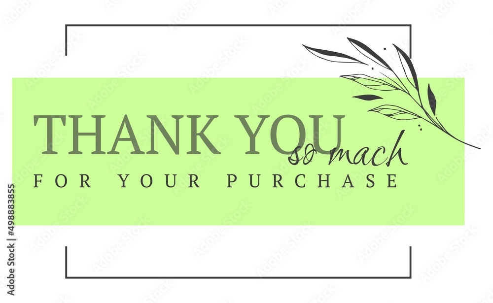 Thank you for your purchase. Vintage vector thank you handwritten ...