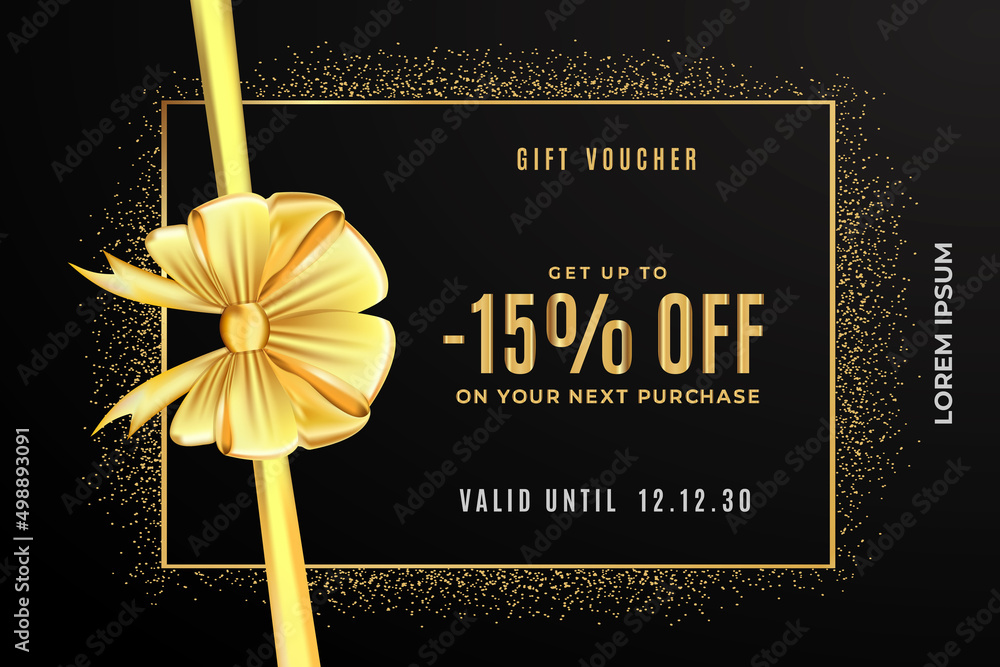 15 Percent Off Gift Voucher Template. Gift voucher collection, surprise ...
