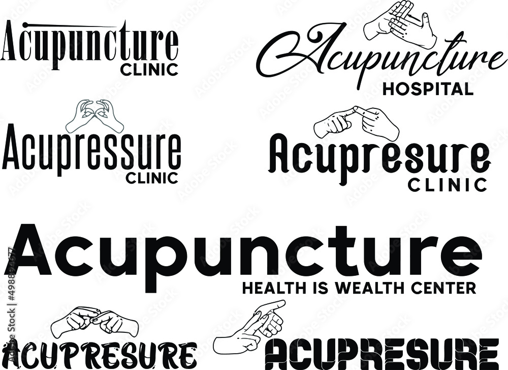 acupuncture or acupressure logo, acupuncture symbol, acupressure icon ...