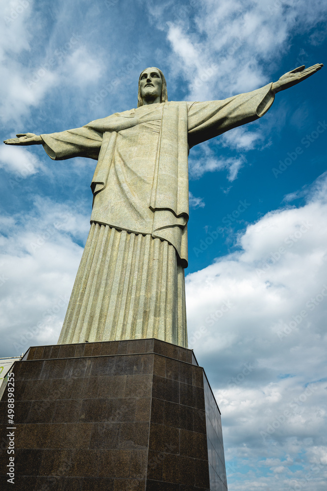 Statue of Christ The Redeemer (Cristo Redentor)in Rio de Janeiro Brazil ...