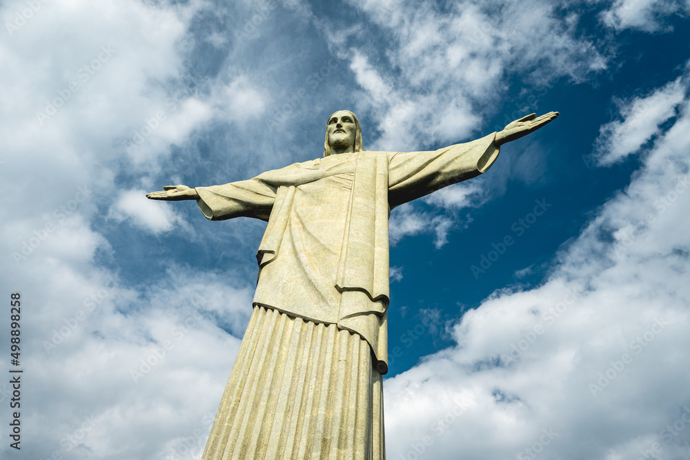Statue of Christ The Redeemer (Cristo Redentor)in Rio de Janeiro Brazil ...