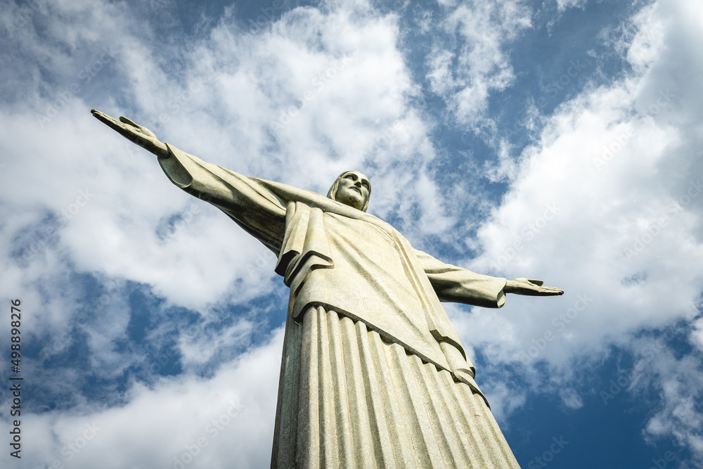 Statue of Christ The Redeemer (Cristo Redentor)in Rio de Janeiro Brazil ...
