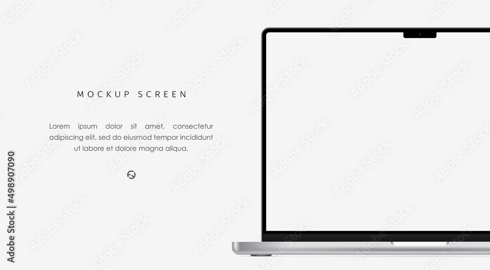 Realistic laptop screen mockup. Ready layout for your design. Vector ...
