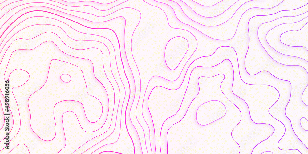 Abstract stylized topographic contour elevation in lines and contours ...