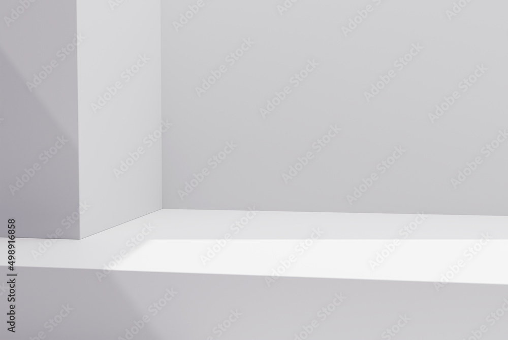 Gray stage background pedestal podium product display to show product ...