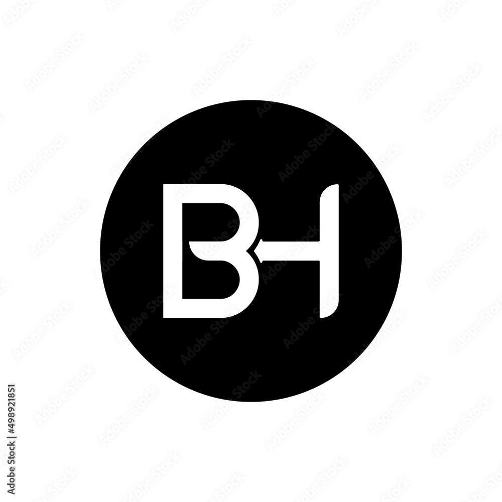 Initial Letter BH Logo Design Vector Template. Typography BH Letter ...