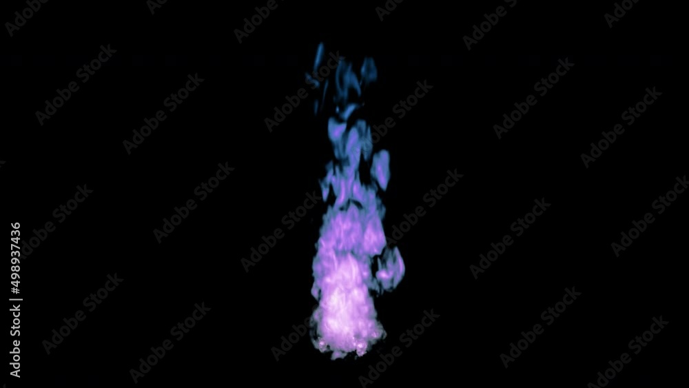 Blue- purple fire flame seamless loop animation. HQ looped animation ...