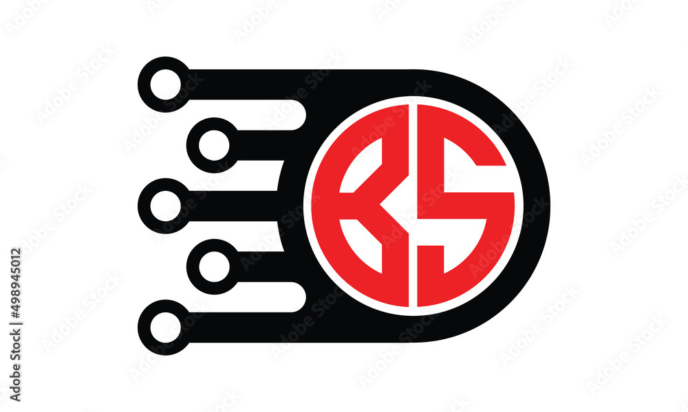 BS circle speed logo design vector template | monogram logo | abstract ...