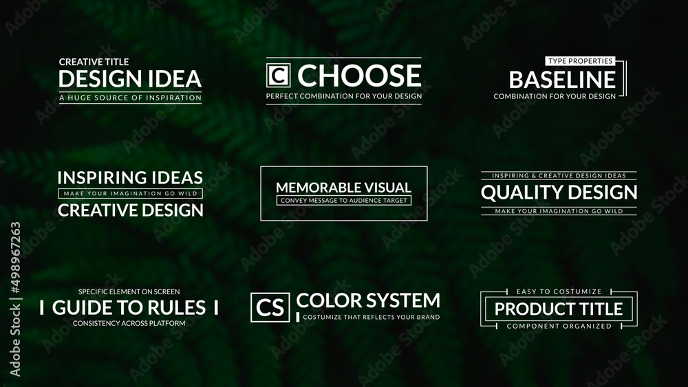 Creative Multi Purpose Titles Stock Template | Adobe Stock